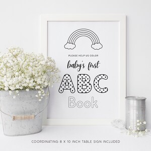 Baby Shower ABC Coloring Book Pages, Baby's First ABC Book, Alphabet ...