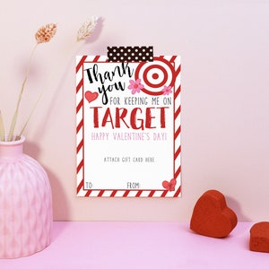 Teacher Valentine Gift Card Holder, Printable Target Teacher ...