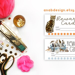 Printable Classroom Reward Punch Cards, Set of 2 Cat Theme Incentive ...