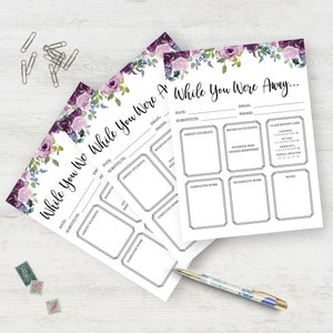 Substitute Teacher Note, While You Were Away, Printable Back to School ...