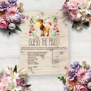 Guess the Price Baby Shower Game, Price is Right Activity, Printable ...