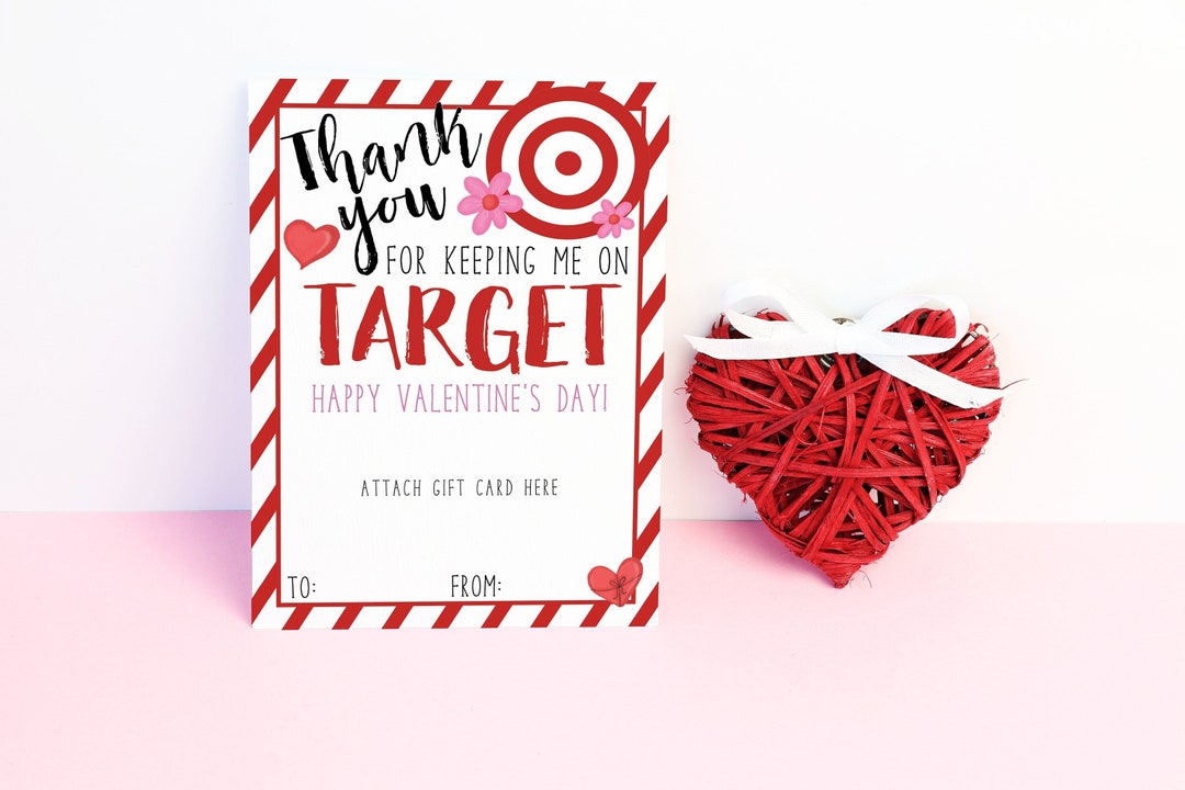 Teacher Valentine Gift Card Holder, Printable Target Teacher ...