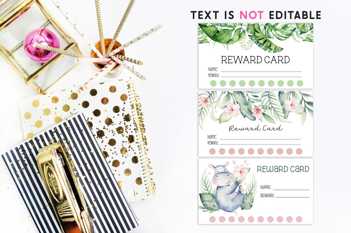 Printable Classroom Reward Punch Cards Set of 3 Positive | Etsy