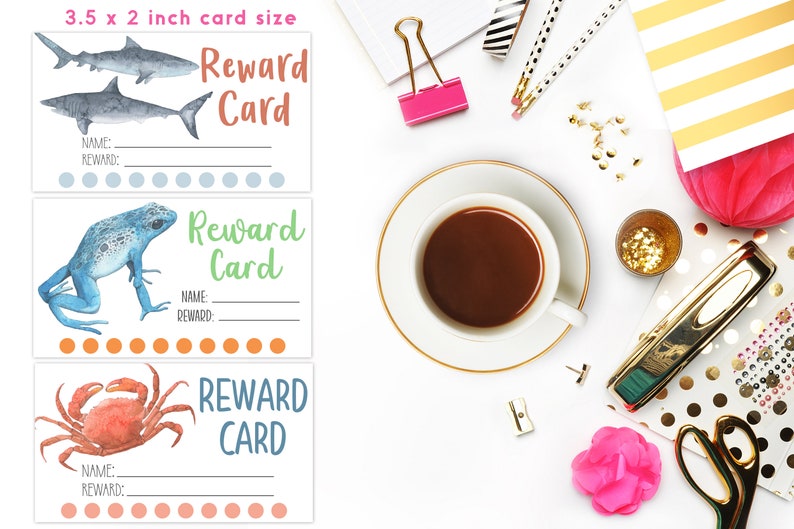 Printable Classroom Reward Punch Cards Ocean Life Positive | Etsy
