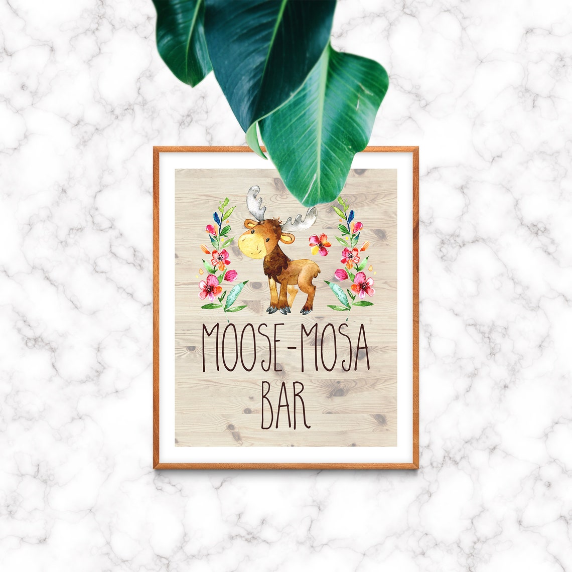 Mimosa Bar Sign Moose Baby Shower Decor Moose-mosa Bar Baby | Etsy