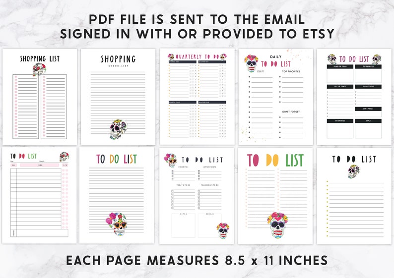 Printable to Do List Pages Weekly to Do List Daily Planner - Etsy