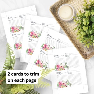 Recipe Card for Bride to Be, Printable Bridal Shower Activity, Wedding ...