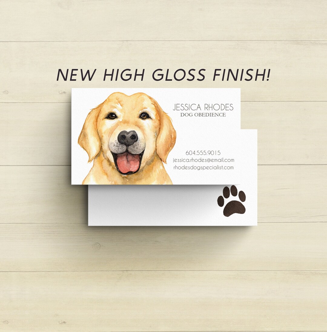 Dog Business Cards Dog Trainer Business Card Dog Sitter Dog - Etsy