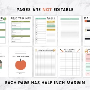 Printable Teacher Planner School Theme Ultimate Teacher - Etsy Canada