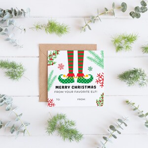 Editable Christmas Gift Tag, Printable Favorite Elf Christmas Favor Tag ...
