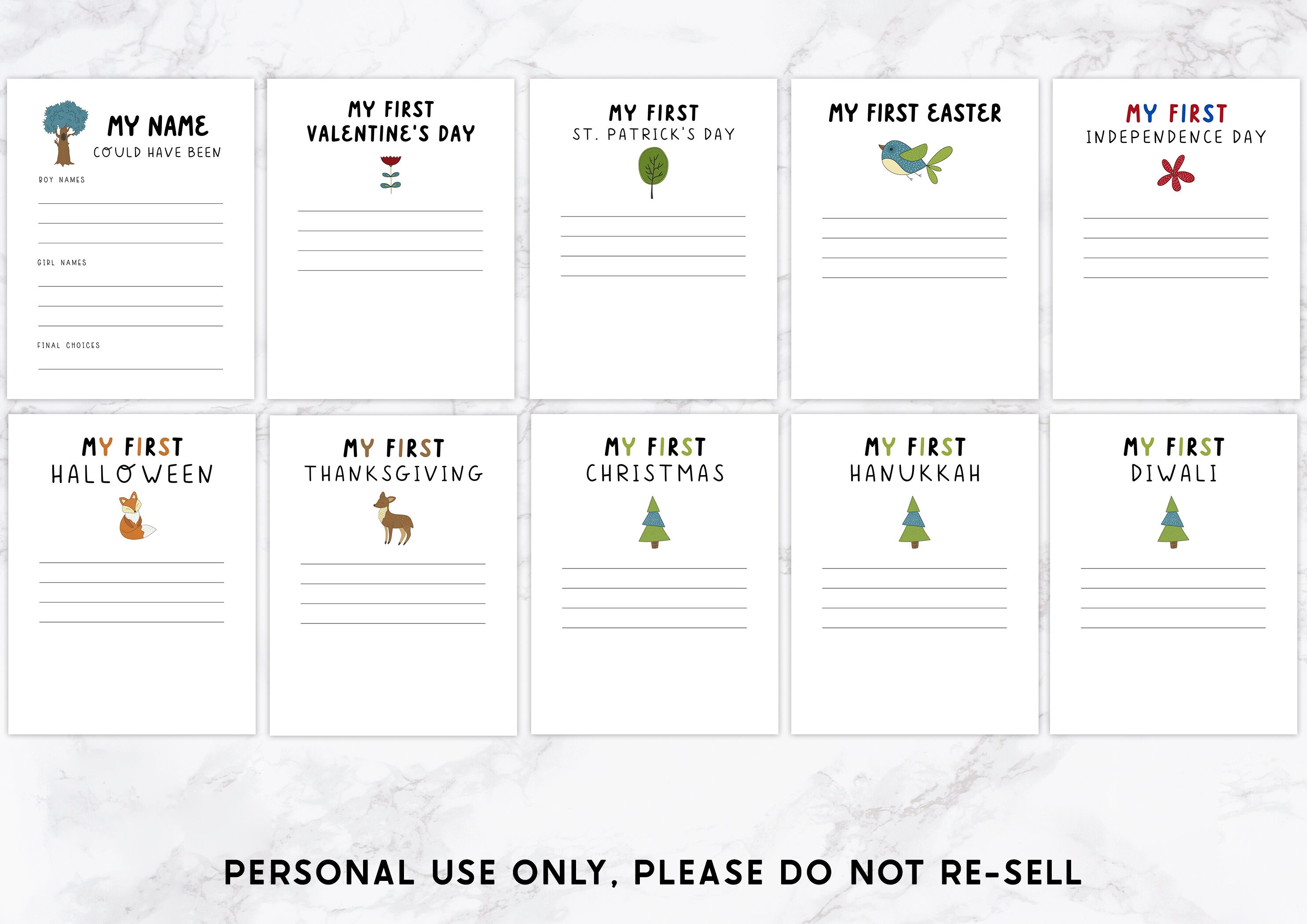 Printable Baby Book Baby Book Pages Baby Milestone Book - Etsy