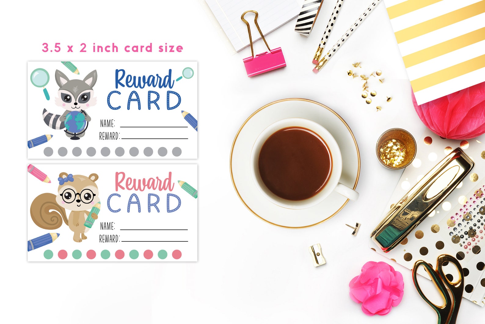 Printable Classroom Reward Punch Cards Set of 2 Woodland | Etsy