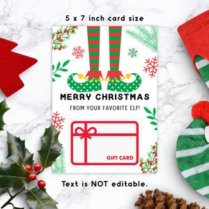 Printable Christmas Gift Card Holder Bundle, Teacher Gift Idea, Thanks ...