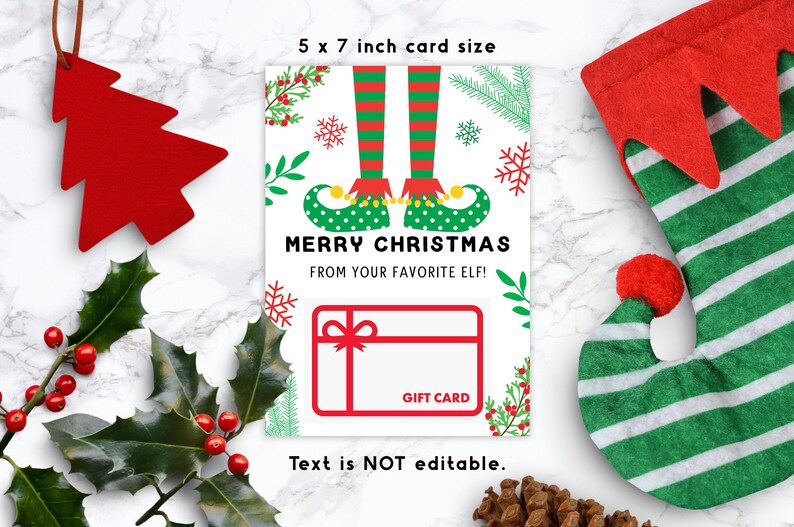 Printable Christmas Gift Card Holder Bundle Teacher Gift - Etsy