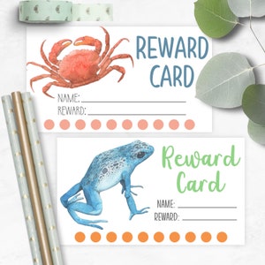 Printable Classroom Reward Punch Cards, Ocean Life Positive Class ...