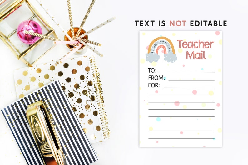 Printable Notes From Teachers Rainbow Reward Cards Rainbow - Etsy