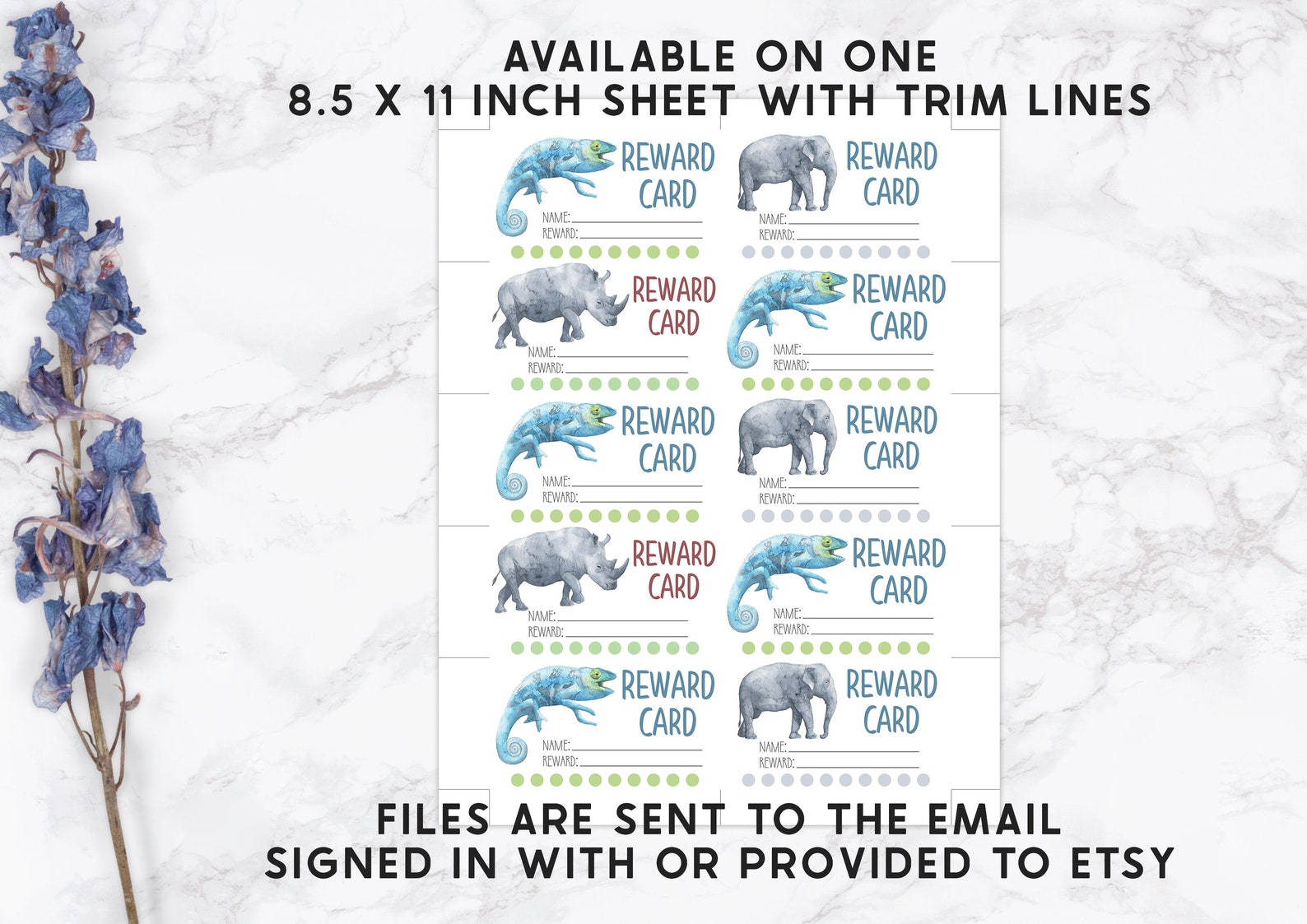 Printable Animal Classroom Reward Punch Cards Set of 3 - Etsy