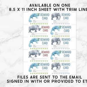 Printable Animal Classroom Reward Punch Cards, Set of 3 Positive Class ...