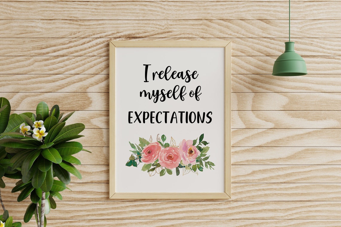 Office Decor Wall Art Release Yourself of Expectation - Etsy