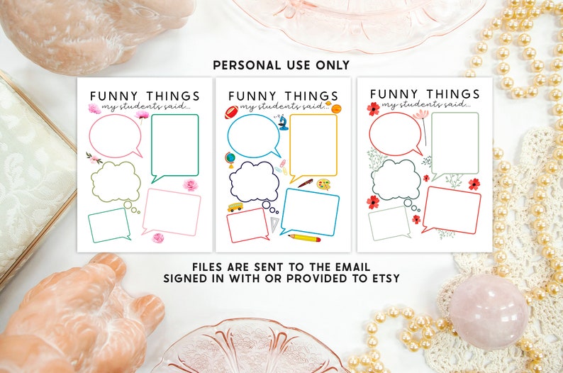 Printable Teacher Funny Things My Students Said Mini Bundle - Etsy