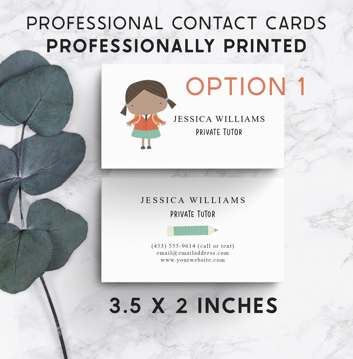 Private Tutor Business Cards Substitute Teachers Teacher - Etsy