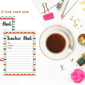 Printable Notes From Teacher Cards Chevron Reward Cards - Etsy