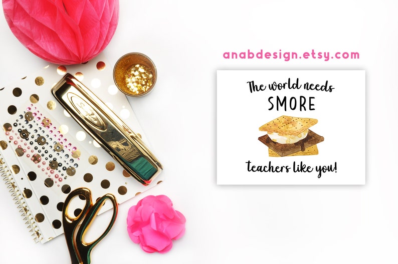 Printable Teacher Appreciation Card Smore Teachers Like You | Etsy