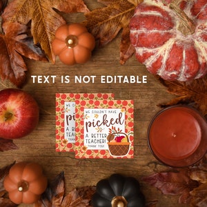 Printable Teacher Gift Tags, Autumn Teacher Gift, Teacher Thank You ...