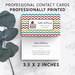 Substitute Teacher Business Cards, Chevron Stripes Open House Contact ...