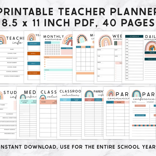 Teacher Planner - Etsy