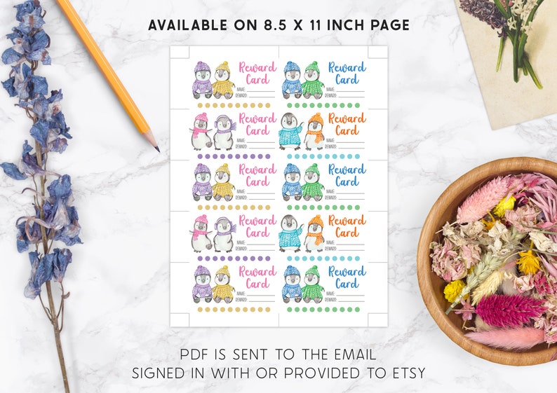 Printable Classroom Reward Cards Classroom Management Winter - Etsy