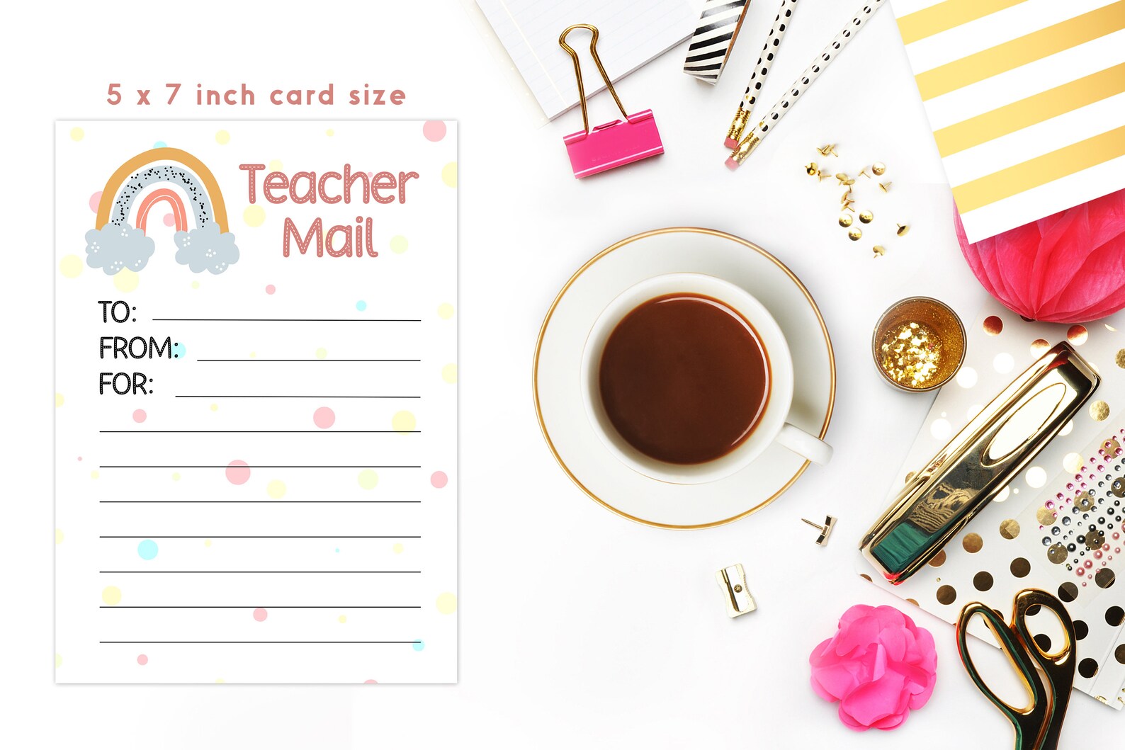 Printable Notes From Teachers Rainbow Reward Cards Rainbow | Etsy
