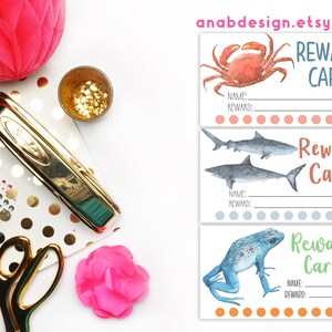 Printable Classroom Reward Punch Cards Ocean Life Positive - Etsy
