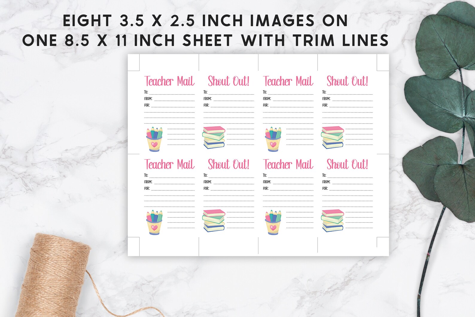 Printable Notes From Teacher Cards School Supply Reward | Etsy