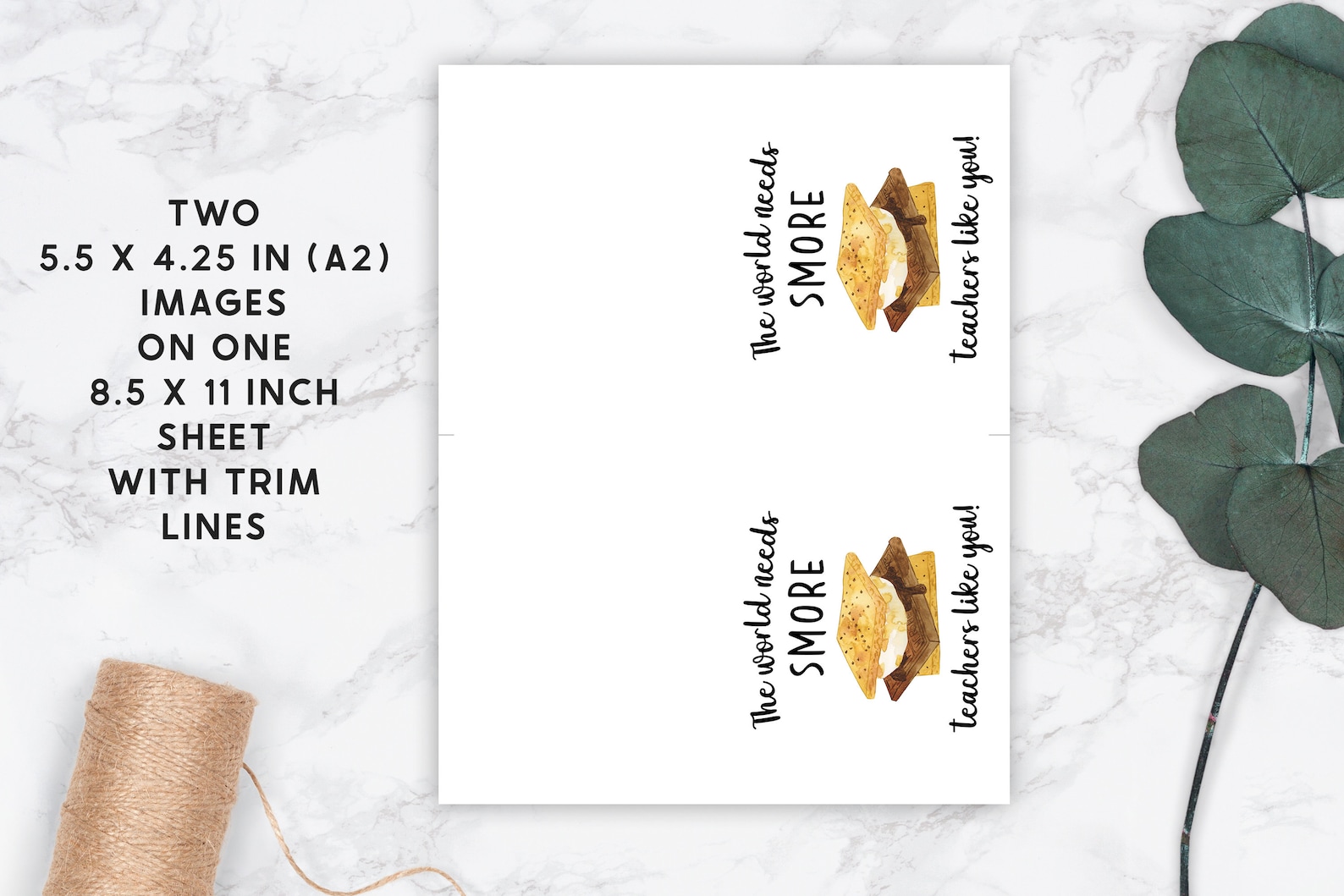 Printable Teacher Appreciation Card Smore Teachers Like You | Etsy