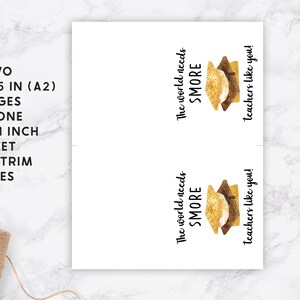 Printable Teacher Appreciation Card, Smore Teachers Like You, Teacher ...