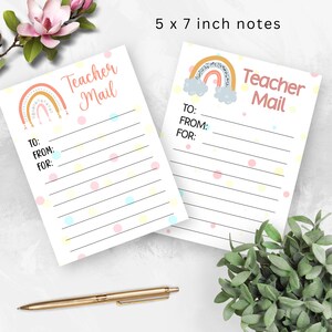 Printable Notes From Teachers, Rainbow Reward Cards, Rainbow Teacher ...