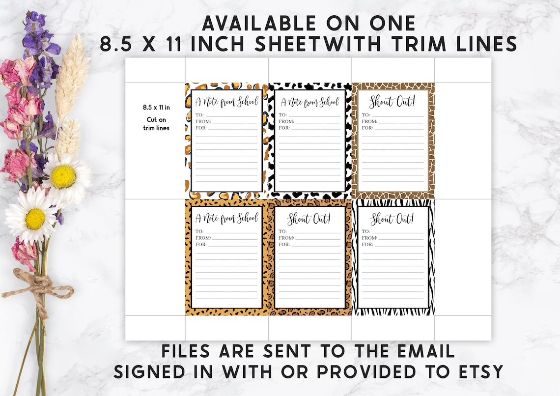 Printable Notes From Teacher Cards Shout Out Cards Caught | Etsy