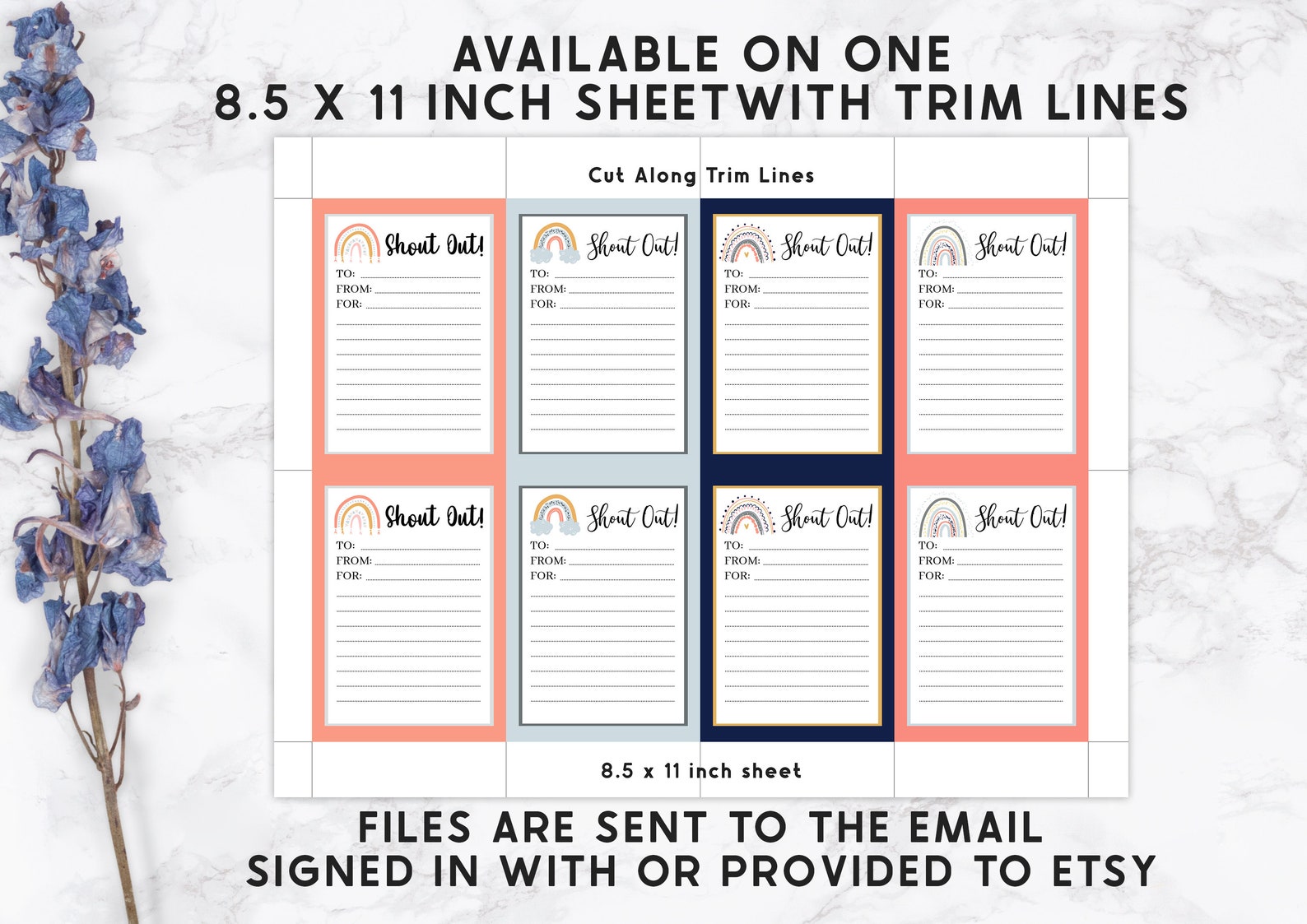 Printable Notes From Teacher Cards Rainbow Reward Cards - Etsy