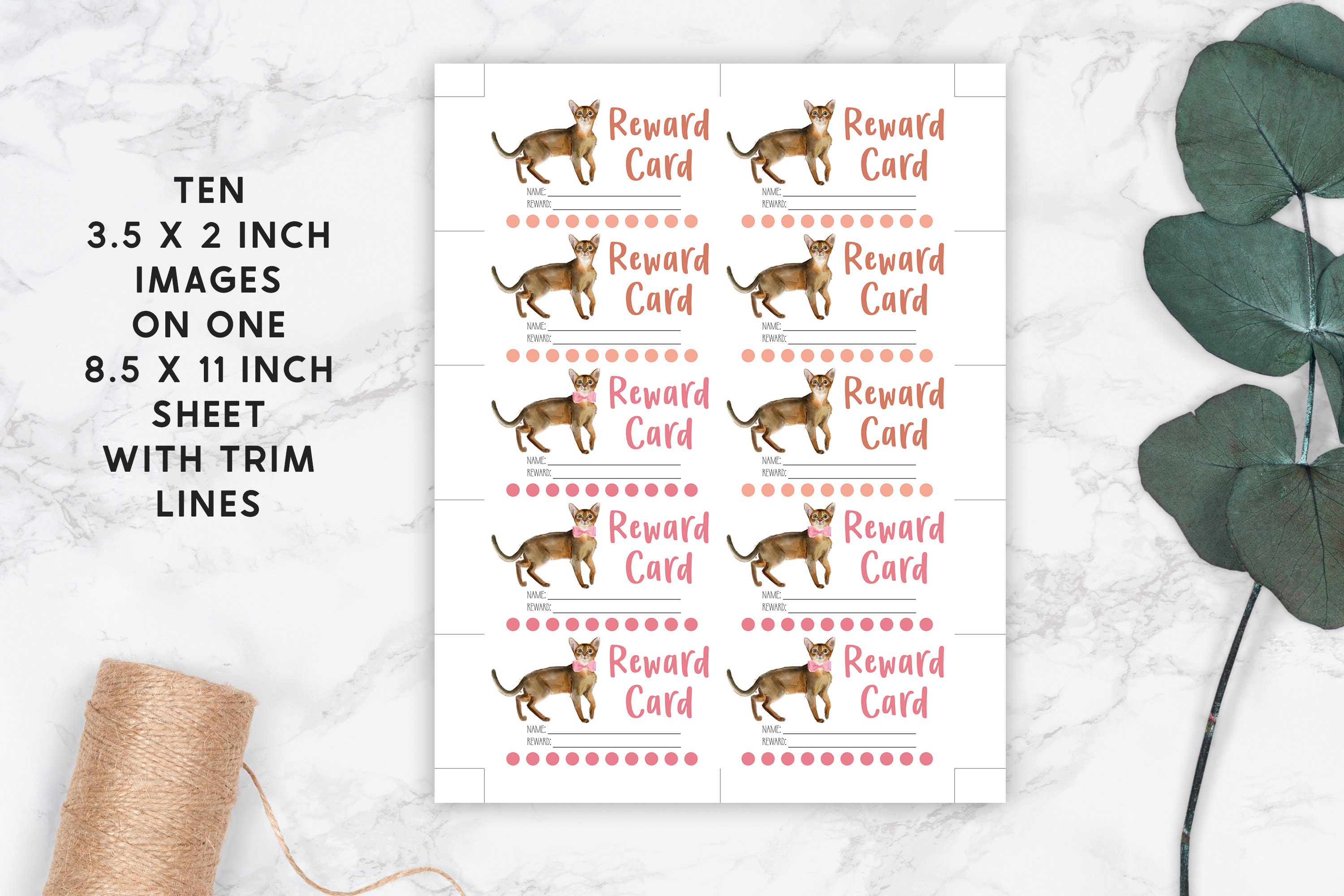 Printable Cat Classroom Reward Punch Cards Set of 2 Incentive - Etsy Canada
