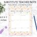 Printable Substitute Teacher Note, While You Were Away Note, Colorful Pencils Back to School ...