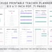 Printable Teacher Planner Pastel Rainbow Teacher Binder Big - Etsy