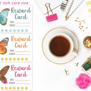 Printable Butterfly Theme Classroom Reward Punch Cards, Set of 5 ...