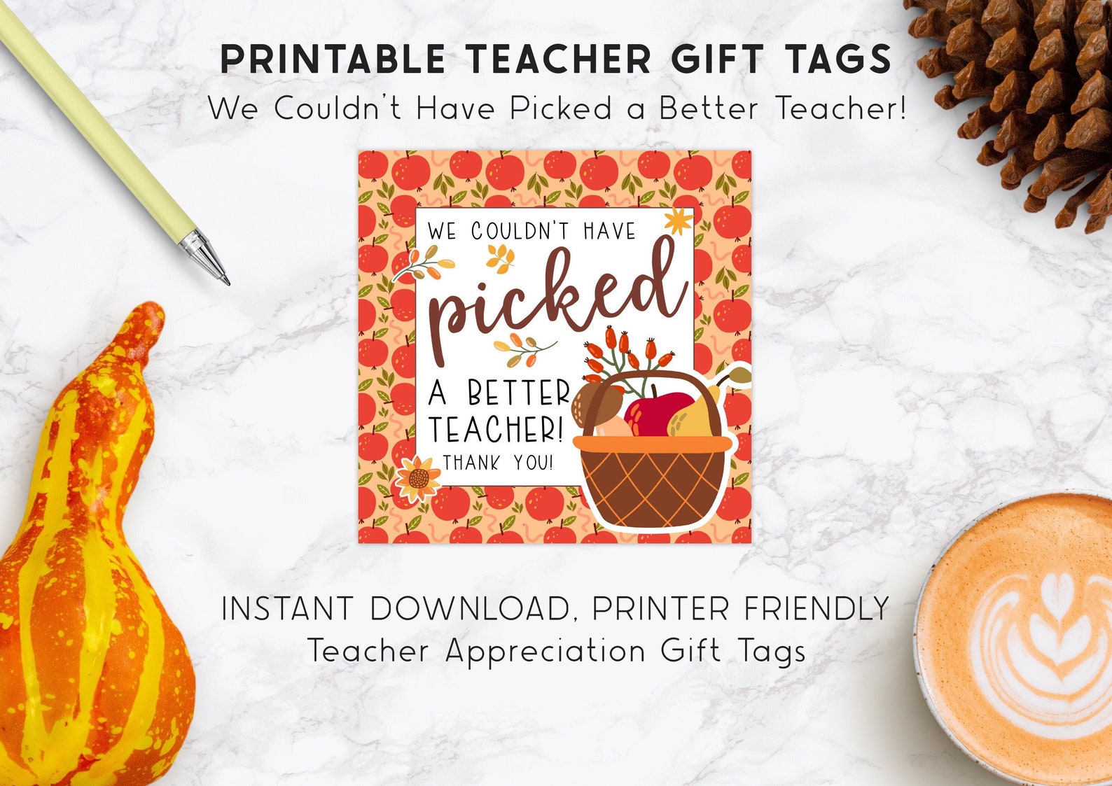 Printable Teacher Gift Tags Autumn Teacher Gift Teacher - Etsy
