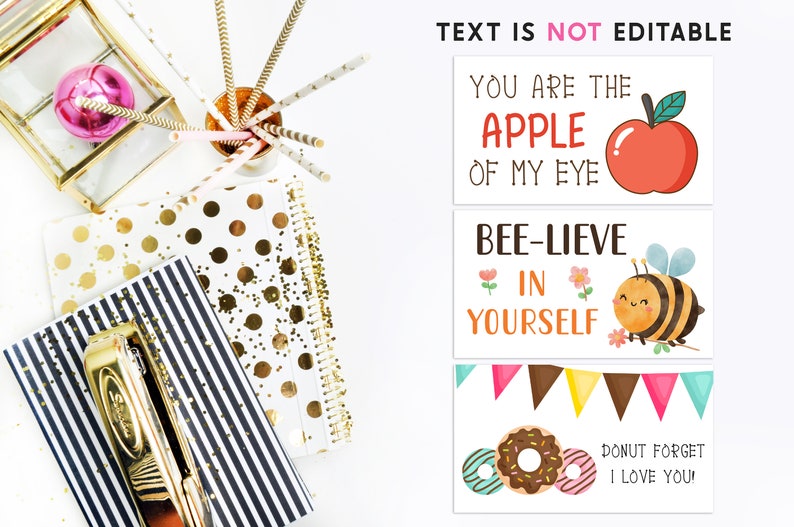 Printable Lunchbox Notes for Kids Elementary School Notes - Etsy