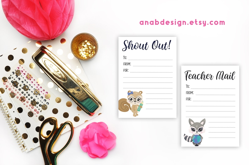 Printable Classroom Notes From Teacher Animal Teacher Mail - Etsy