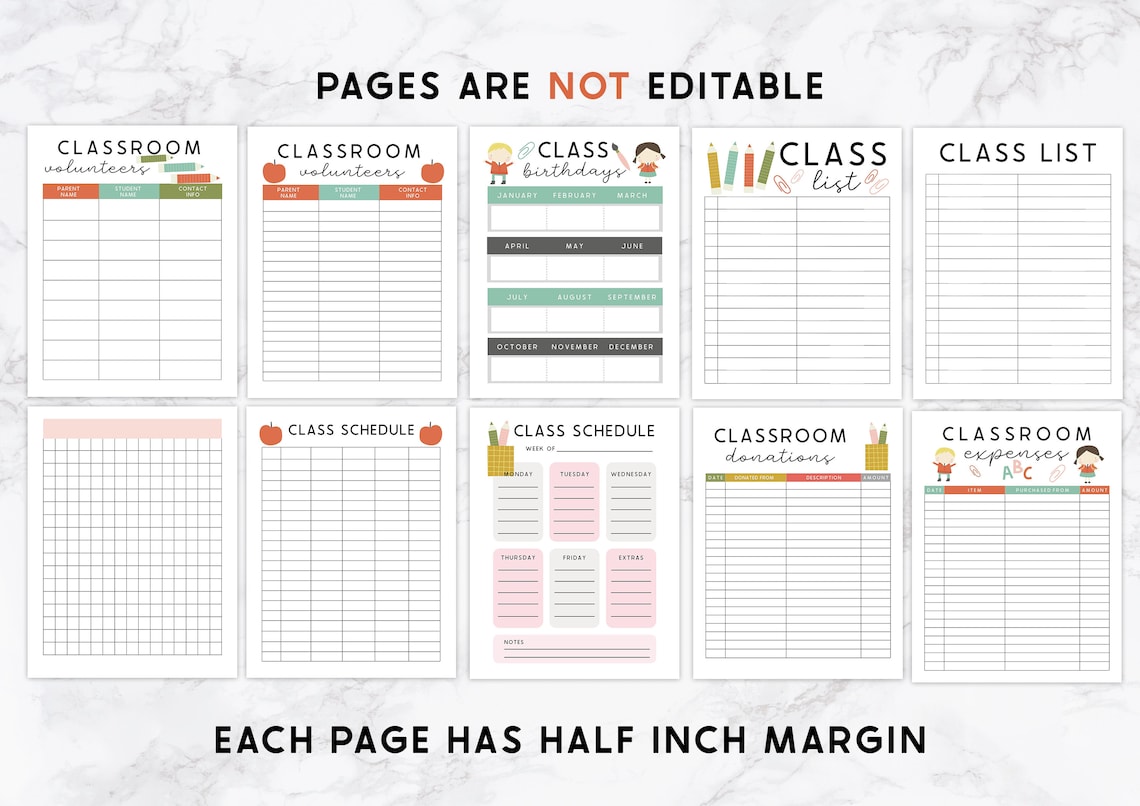 Printable Teacher Planner School Theme Ultimate Teacher - Etsy Canada