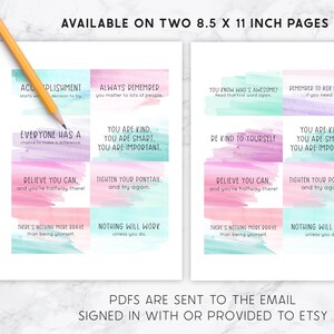 Printable Affirmation Cards Notes of Encouragement Self - Etsy