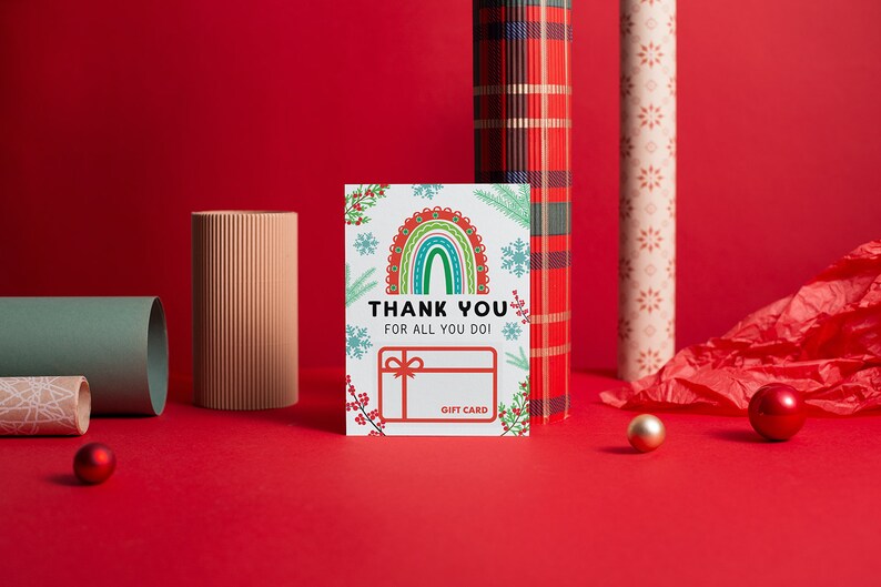Printable Christmas Gift Card Holder Bundle Teacher Gift - Etsy