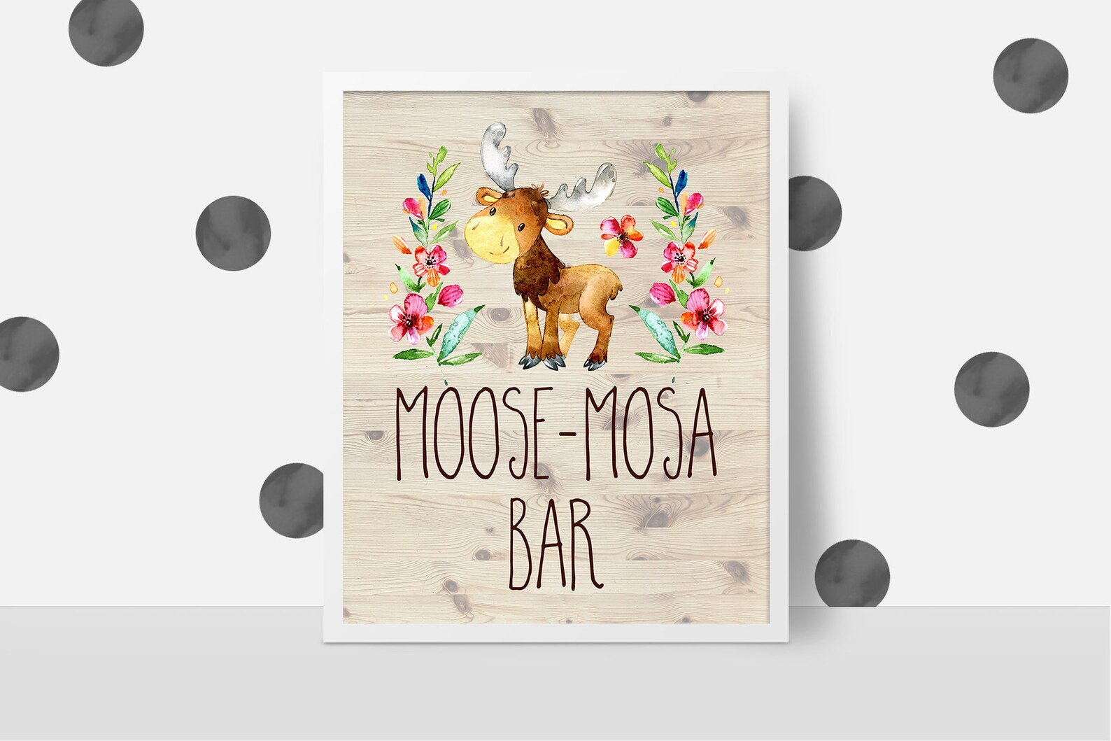 Mimosa Bar Sign Moose Baby Shower Decor Moose-mosa Bar Baby | Etsy